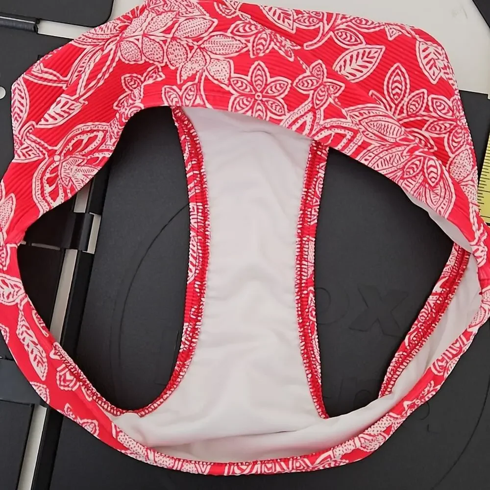 Seafolly | Swim | Seafolly Tropo Loco Red Floral Ribbed 2piece Tube ...